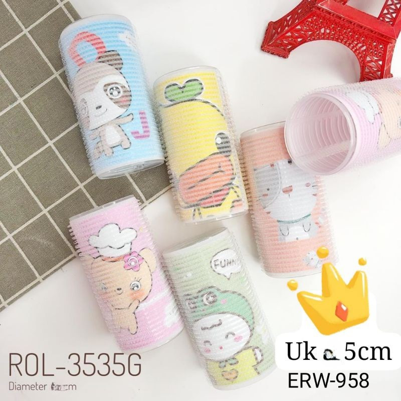 Jual Roll rambut warna pastel PREMIUM ROLL BESI STAINLES SIZE L 4 CM ...