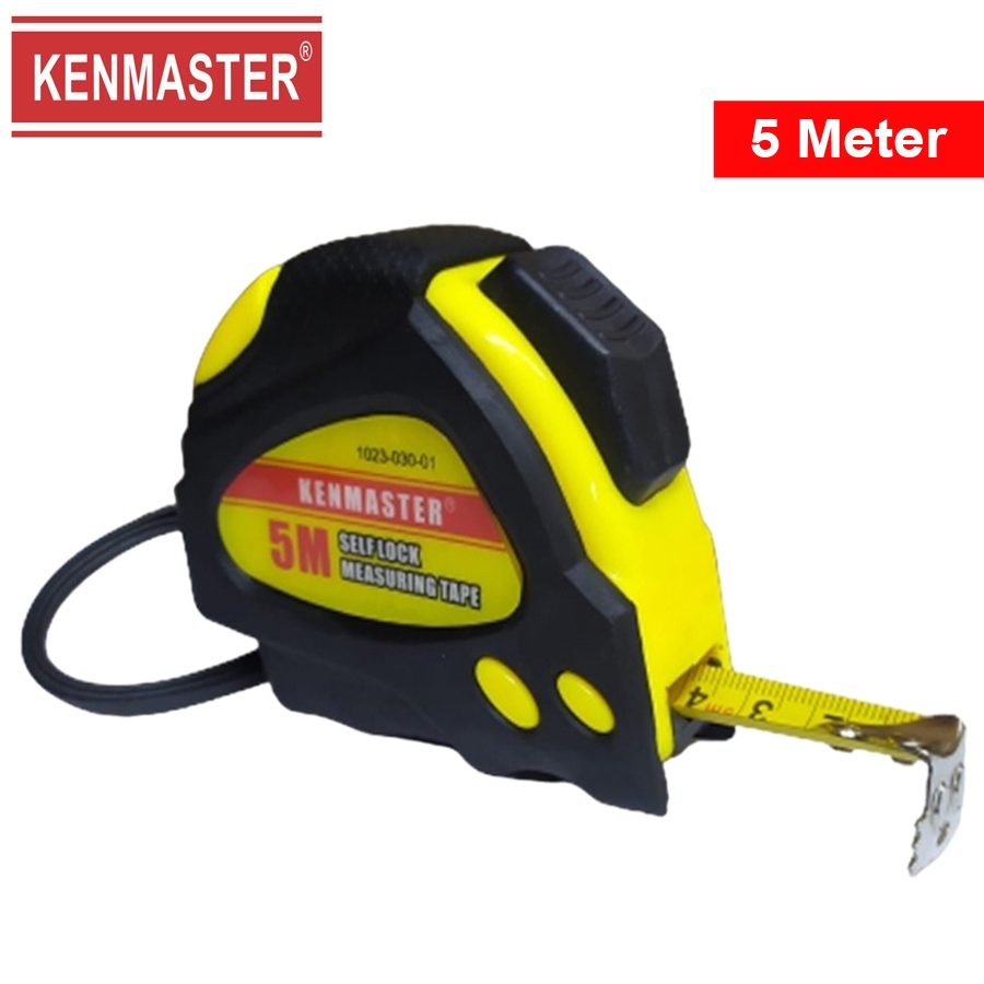 Jual Kenmaster Roll Meter Karet 5 Meter / Meteran Self Lock | Shopee ...