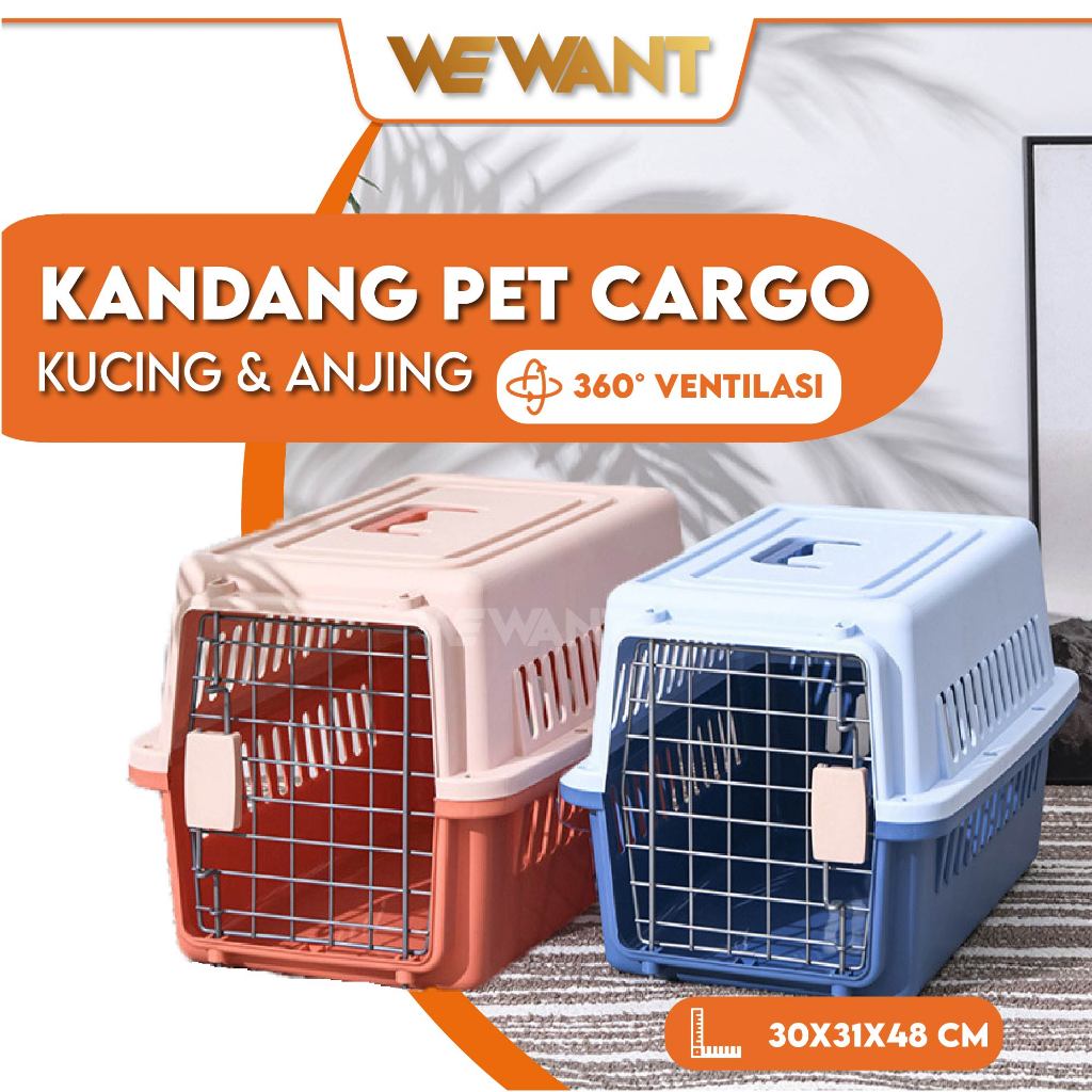 Jual Pet Carrier Kucing Tray Pintu Besi Kandang Anjing Kelinci Cargo ...