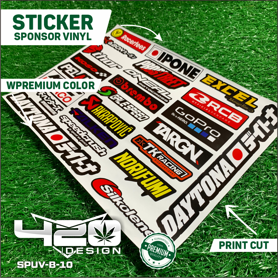 Jual STIKER PACK RACING ISI 25pcs/27pcs Stiker Racing Stiker Motor ...