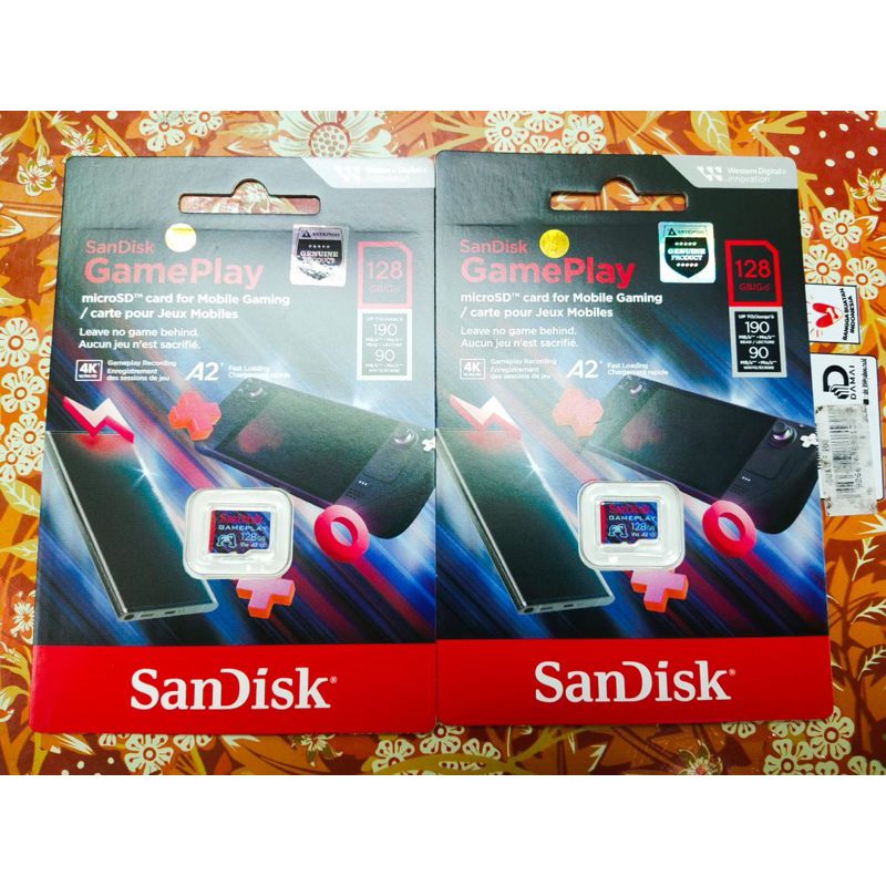 Jual Micro SD Card Sandisk GamePlay 128GB 190MB/s 4K A2 V30 For Mobile Gaming Original Garansi ...