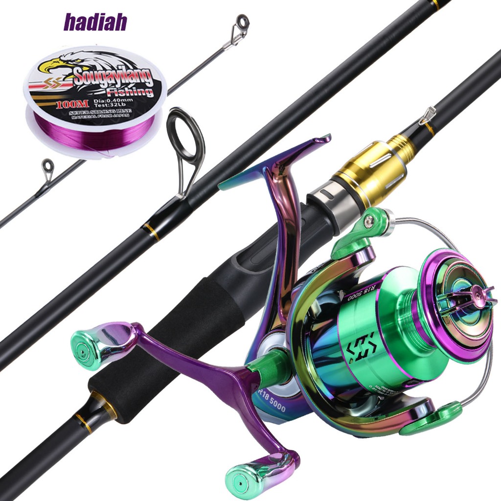 Jual Joran Pancing Set Fishing Rod M Power 2 Sections Spinning 1.8/2.1M ...