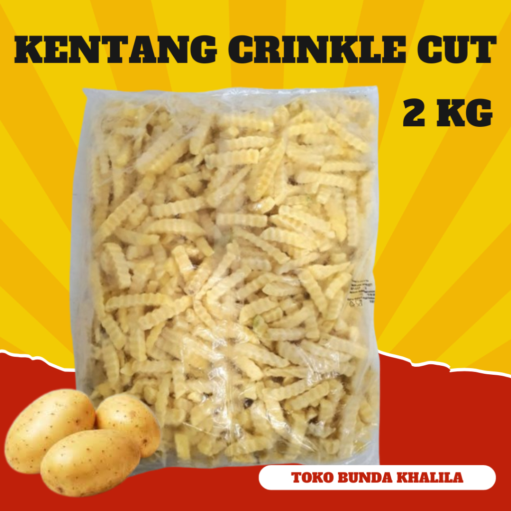 Jual Kentang CRINKLE CUT 2Kg || Kentang Frozen Kentang Goreng French ...