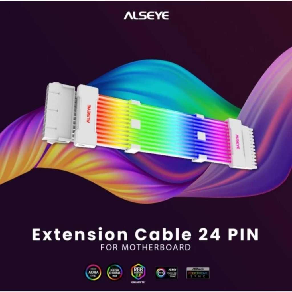 Jual Extension cable motherboard alseye 24p 24 pin Mb Mobo Argb horizontal flow lamp | Shopee ...