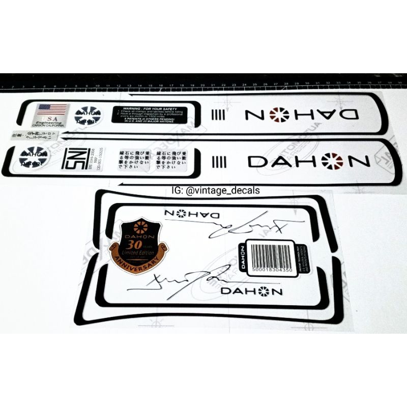 Jual sticker decals replacement Dahon 30years anniversary | Shopee Indonesia