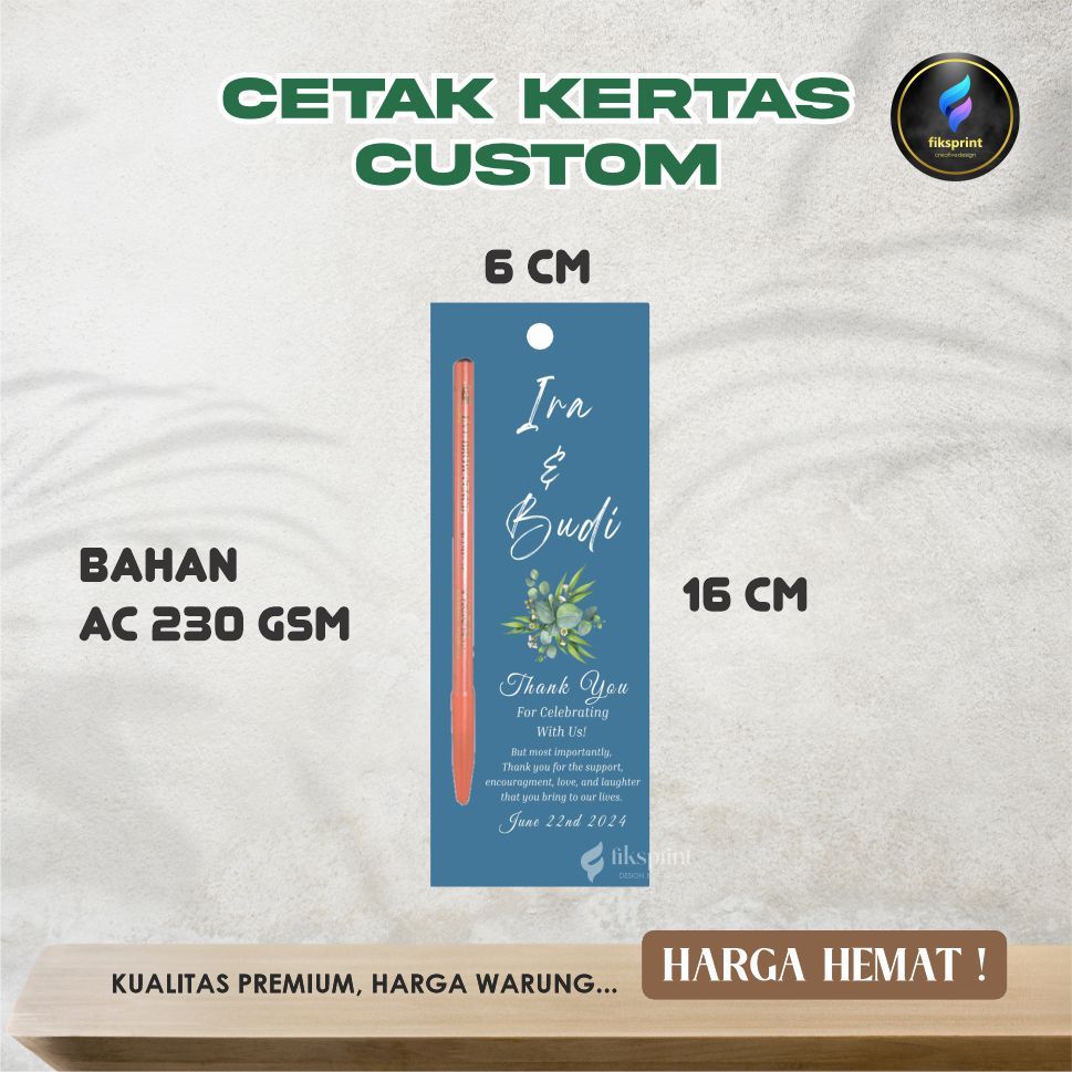 Jual Cetak kertas ukuran dan desain custom bahan AC 230 gsm | Shopee Indonesia
