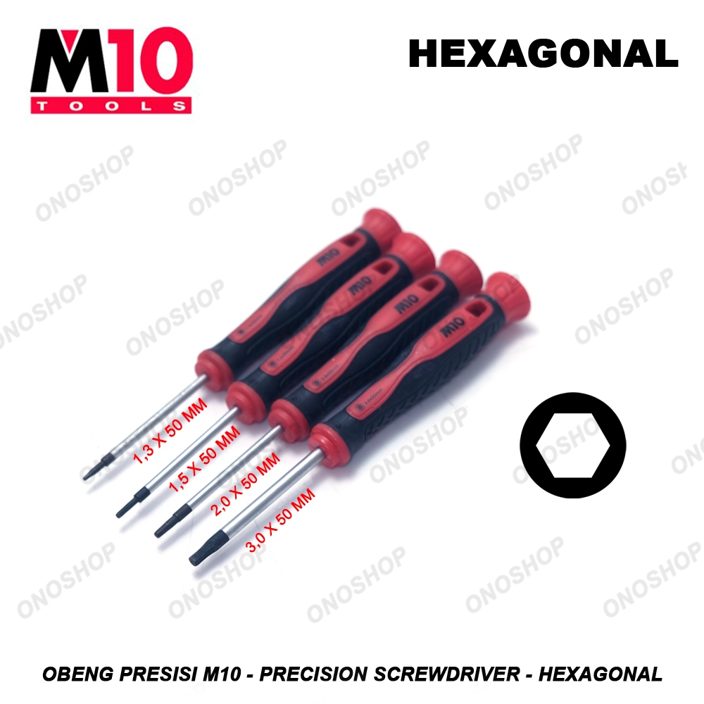 Jual Obeng Presisi M10 - Precision Screwdriver - Hexagonal - Segi Enam ...
