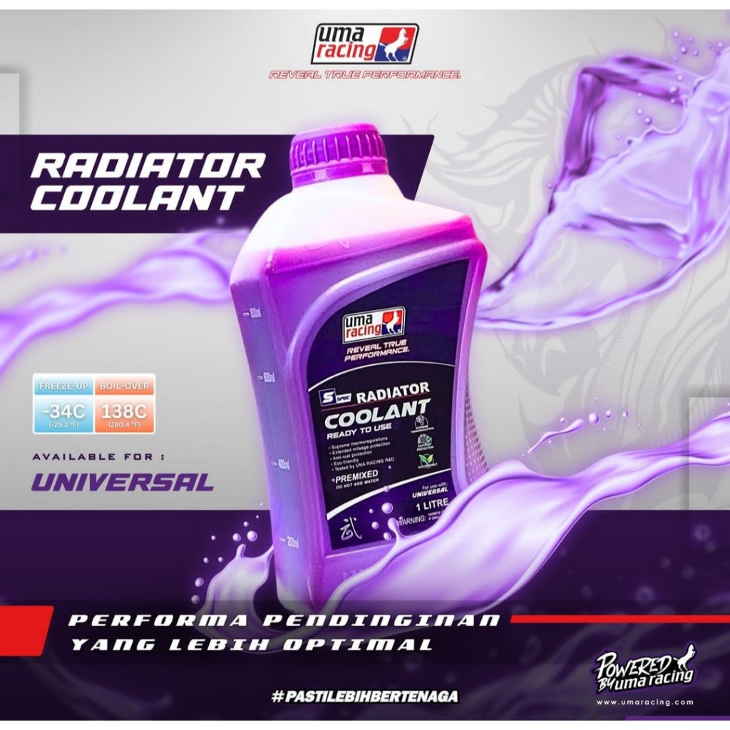 Jual AIR RADIATOR COOLANT UMA RACING 1 LITER - ORIGINAL | Shopee Indonesia