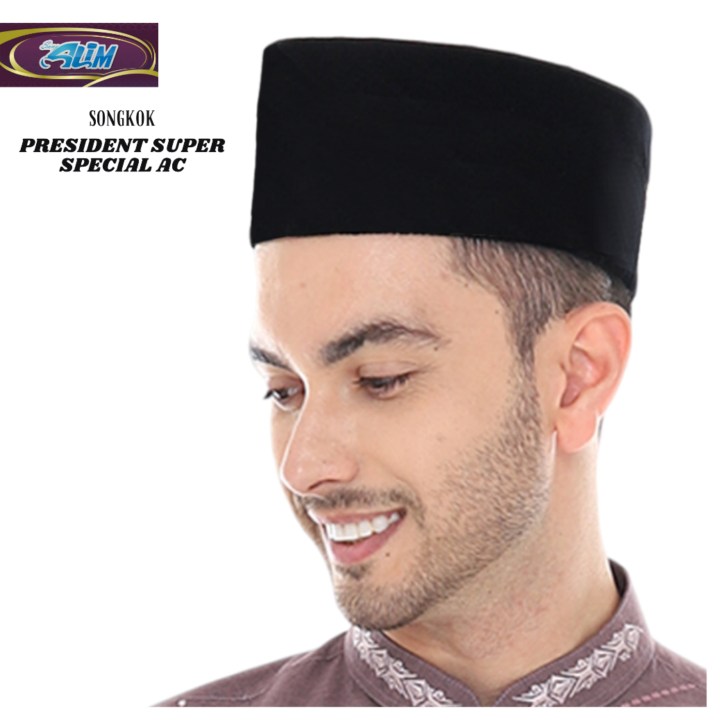 Jual Sang Alim - Songkok Hitam Polos President Super Special AC Kopyah ...