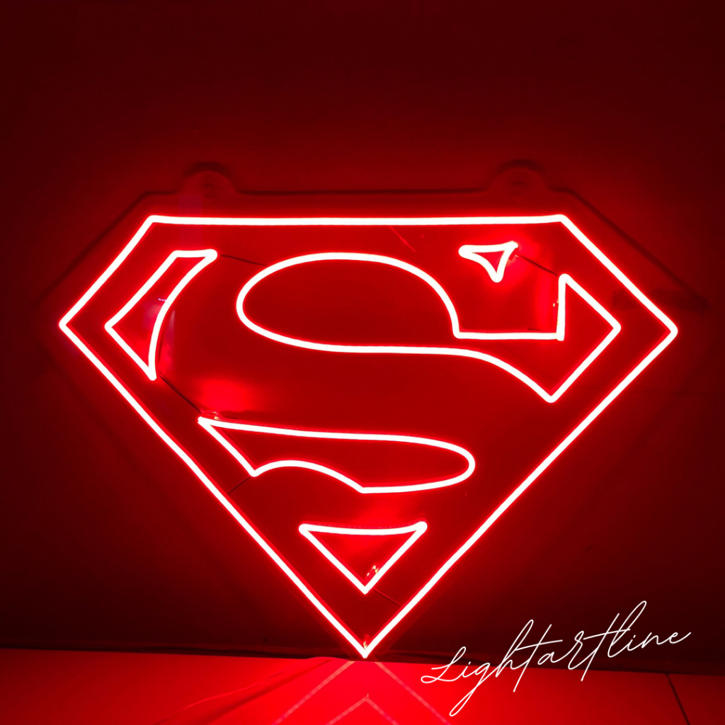 Jual Neon Flex Logo SUPERMAN- lampu Logo SUPERMAN- Neon Sign dengan ...