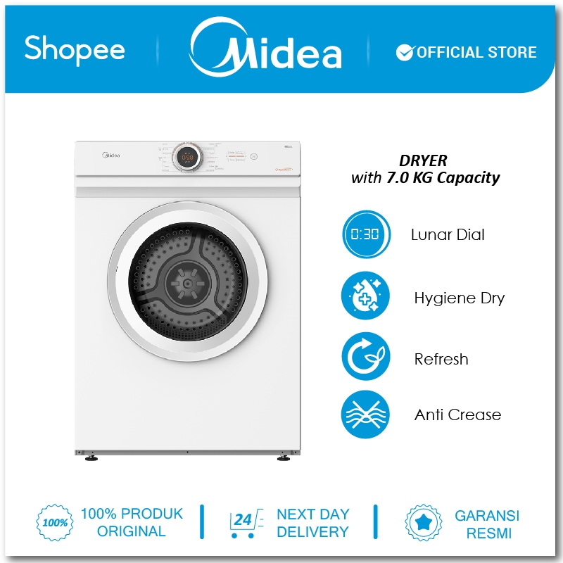 Jual Midea Tumble Dryer Kapasitas 7 Kg Model MD100A70 - Mesin Pengering ...