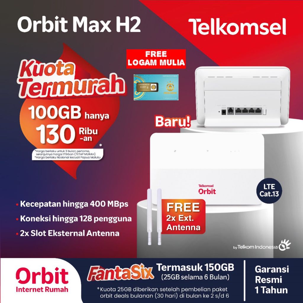 Jual Modem Router Huawei B636 Orbit Max H2 WIFI 4G LTE 150GB | Shopee ...