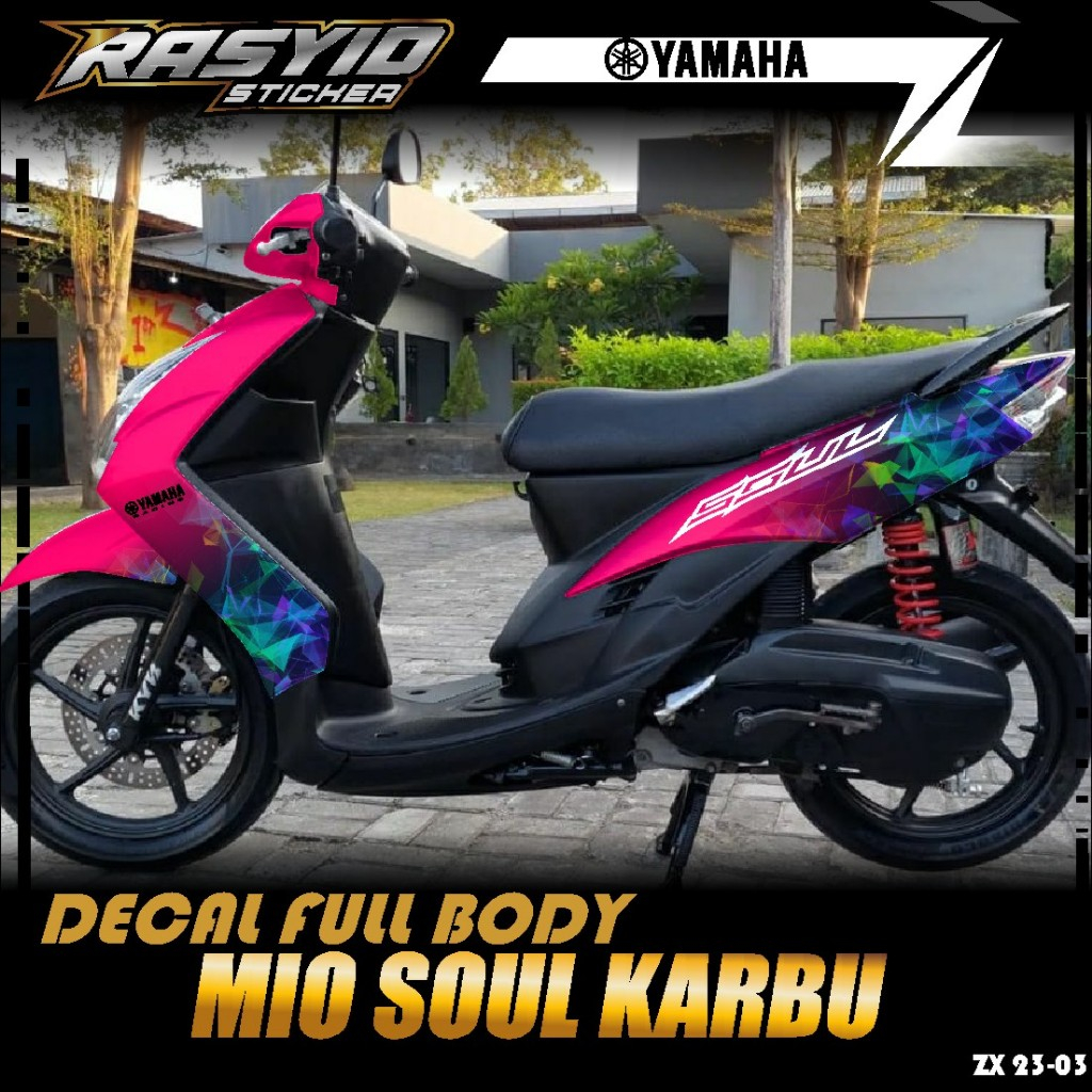 Jual COD Sticker Decal Full Body Motor Yamaha Mio Soul Karbu 2007 2008 ...