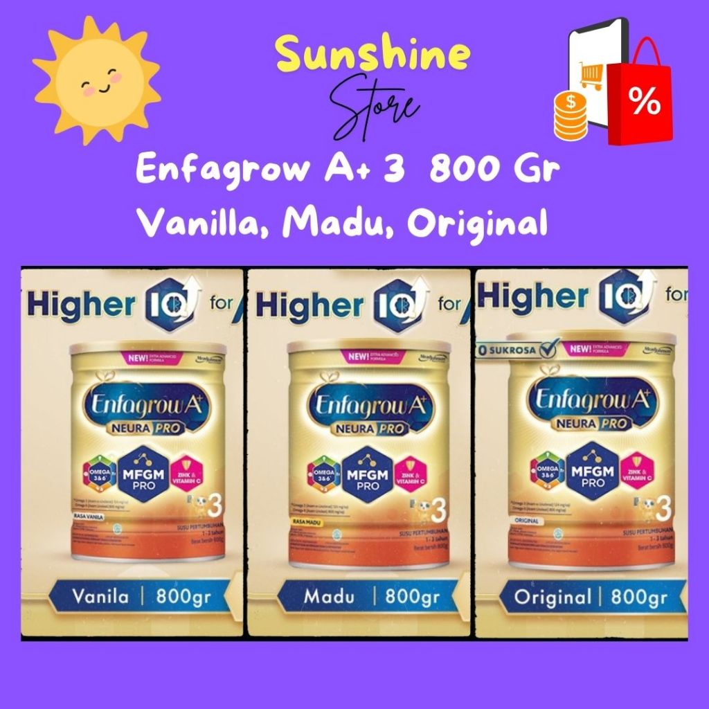 Jual ENFAGROW A+ 3 Rasa Vanilla / Madu / Original Susu Formula Anak ...