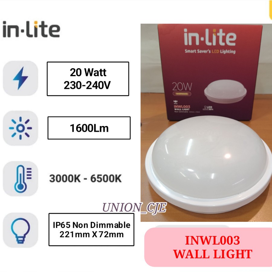 Jual Lampu Baret LED 20W INLITE Wall Lamp OutBow INWL003 20watt Kuning ...