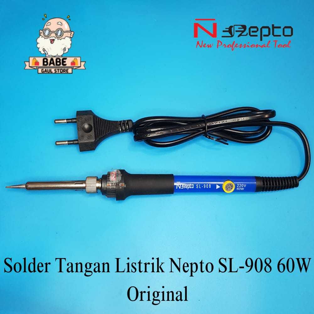 Jual SOLDER TANGAN LISTRIK NEPTO SL-908 60W SOLDERING IRON ORIGINAL | Shopee Indonesia