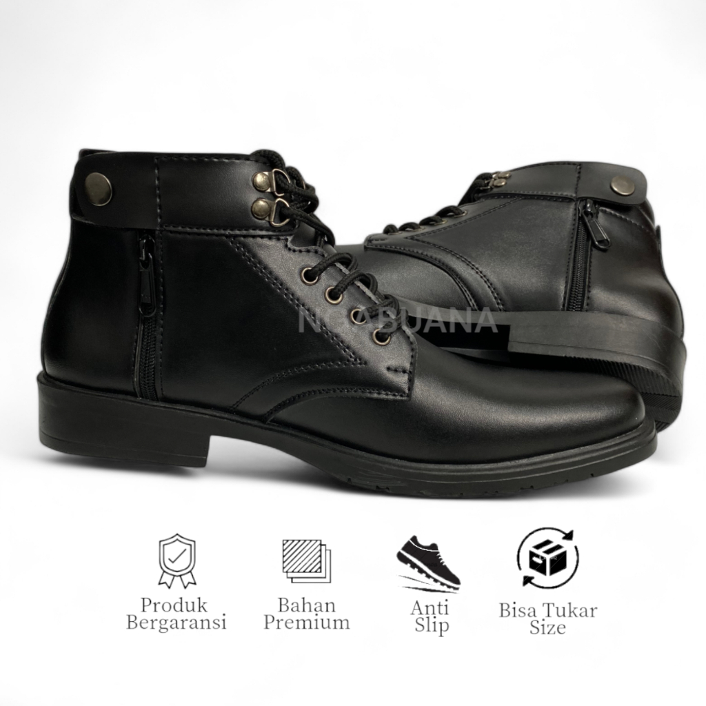 Jual Sepatu pdh pria tali resleting doff dan mengkilap pantofel dinas ...