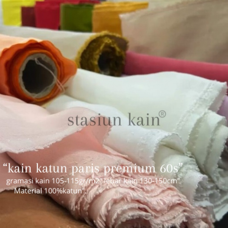 Jual kain katun paris premium(harga per 0,5m) | Shopee Indonesia