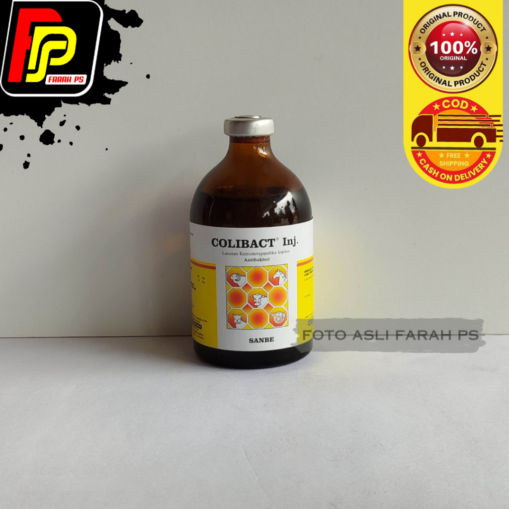 Jual Colibact injeksi 100 ml Obat Antibiotik Hewan Diare Batuk Pilek ...