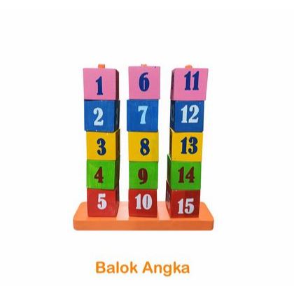 Jual Mainan Anak Edukatif Balok Susun Huruf Abjad /Mainan Balok Angka ...