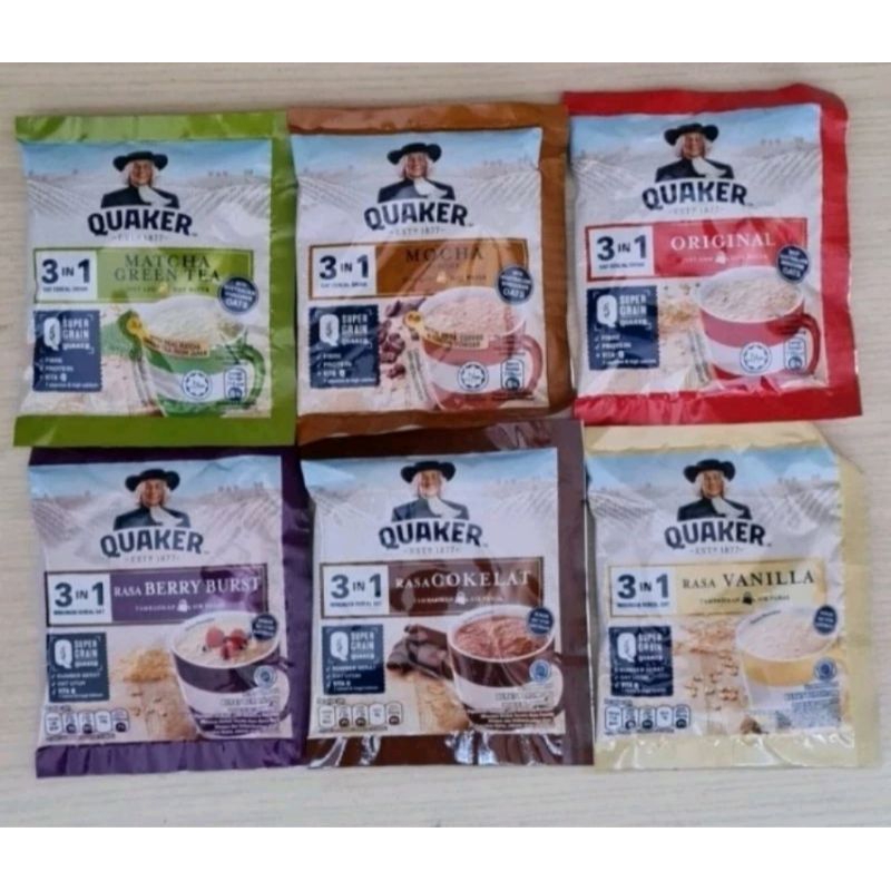 Jual quaker 3in1 sachet isi 10 pcs minunan sereal | Shopee Indonesia