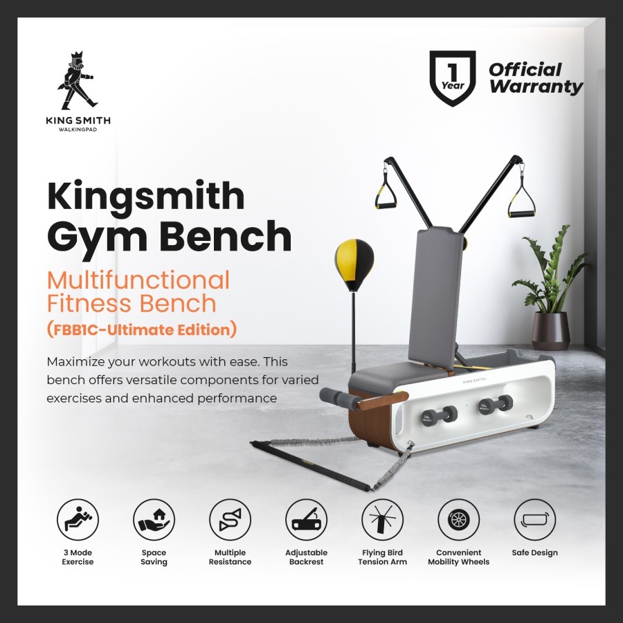 Jual Kingsmith Gym Bench Kursi Fitness Multifungsi All In One Resmi | Shopee Indonesia