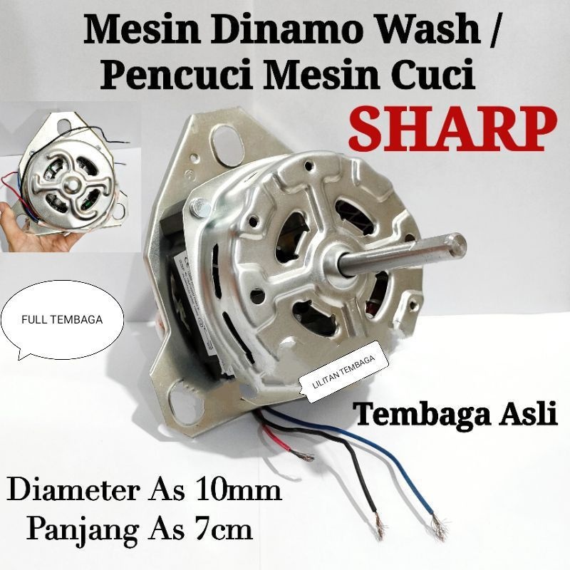 Jual DINAMO WASH PENCUCI SHARP MESIN CUCI MOTOR AS 10MM SHARP SH-150 ...