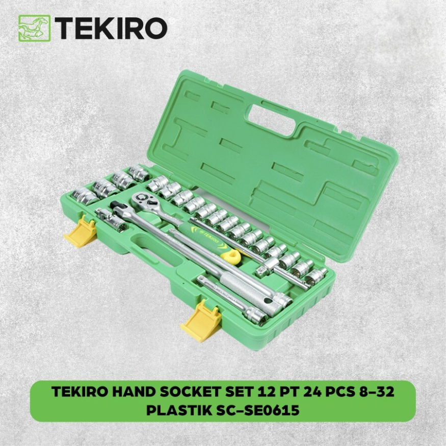 Jual TEKIRO Kunci Socket Set 12 PT 24 PCS 8-32 Plastik SC-SE0615 ...