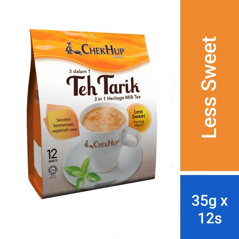 Jual Chek hup 3 in 1 teh tarik Milk Tea / less sweet/kurang manis ...