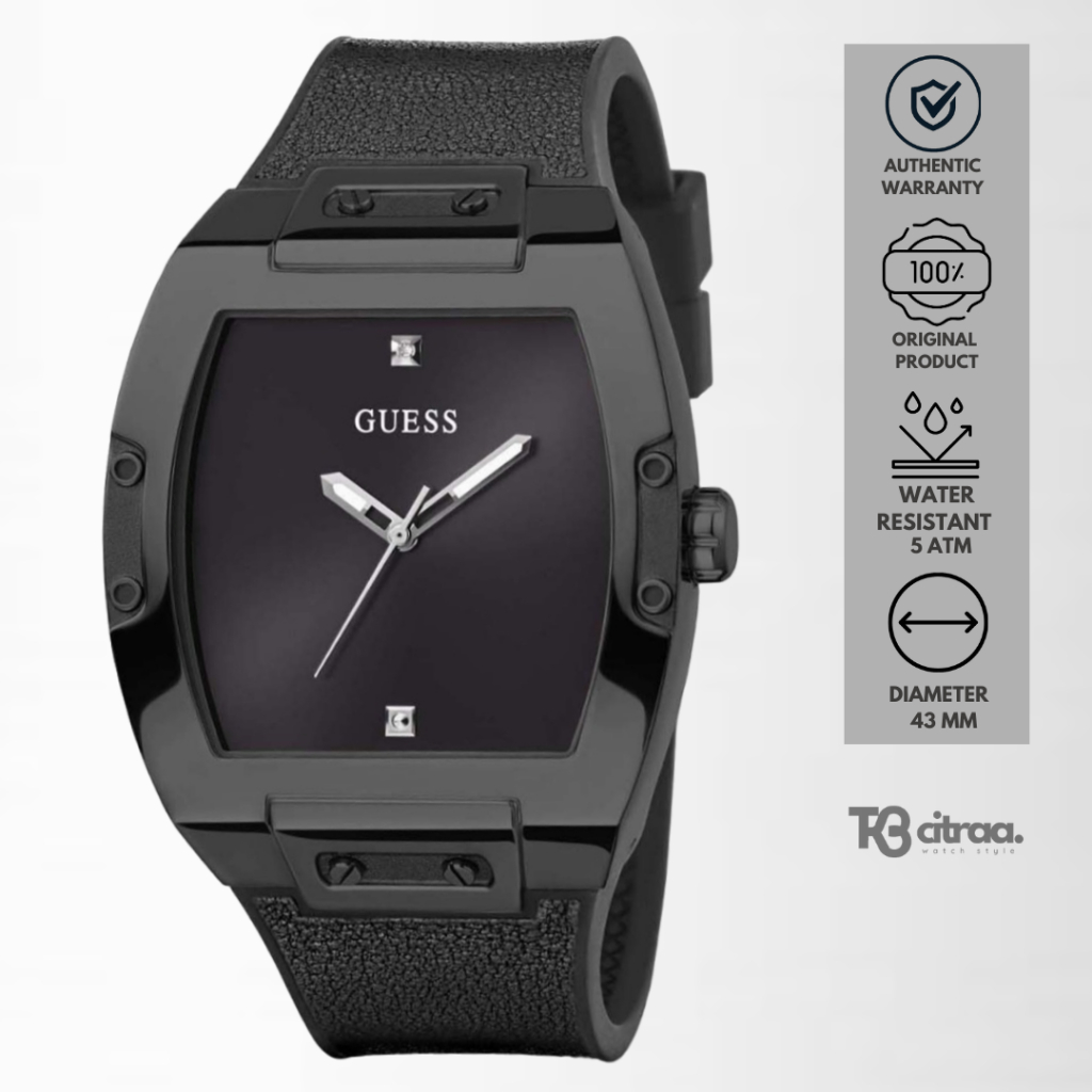 Jual jam tangan fashion pria Guess Phoenix analog strap rubber silicone ...