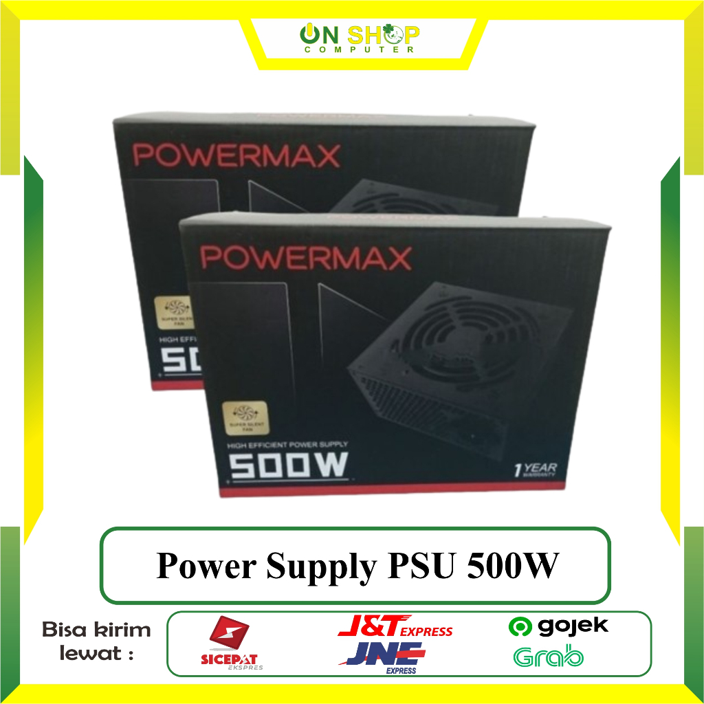 Jual POWER SUPPLY 500 Watt PSU POWERMAX 500W CPU KOMPUTER PC | Shopee ...