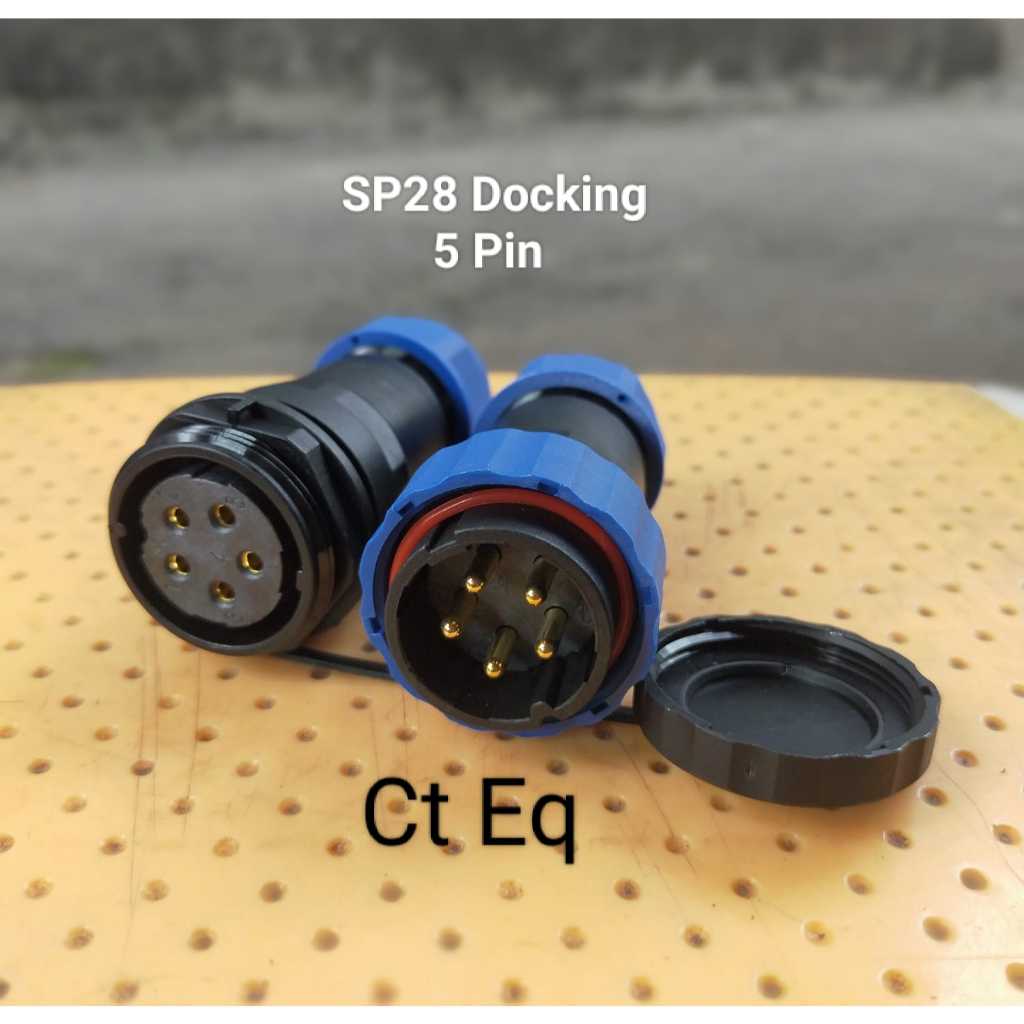 Jual SP28D 5 Pin Plug n Socket IP68 Docking Panel Mount konektor Steker ...