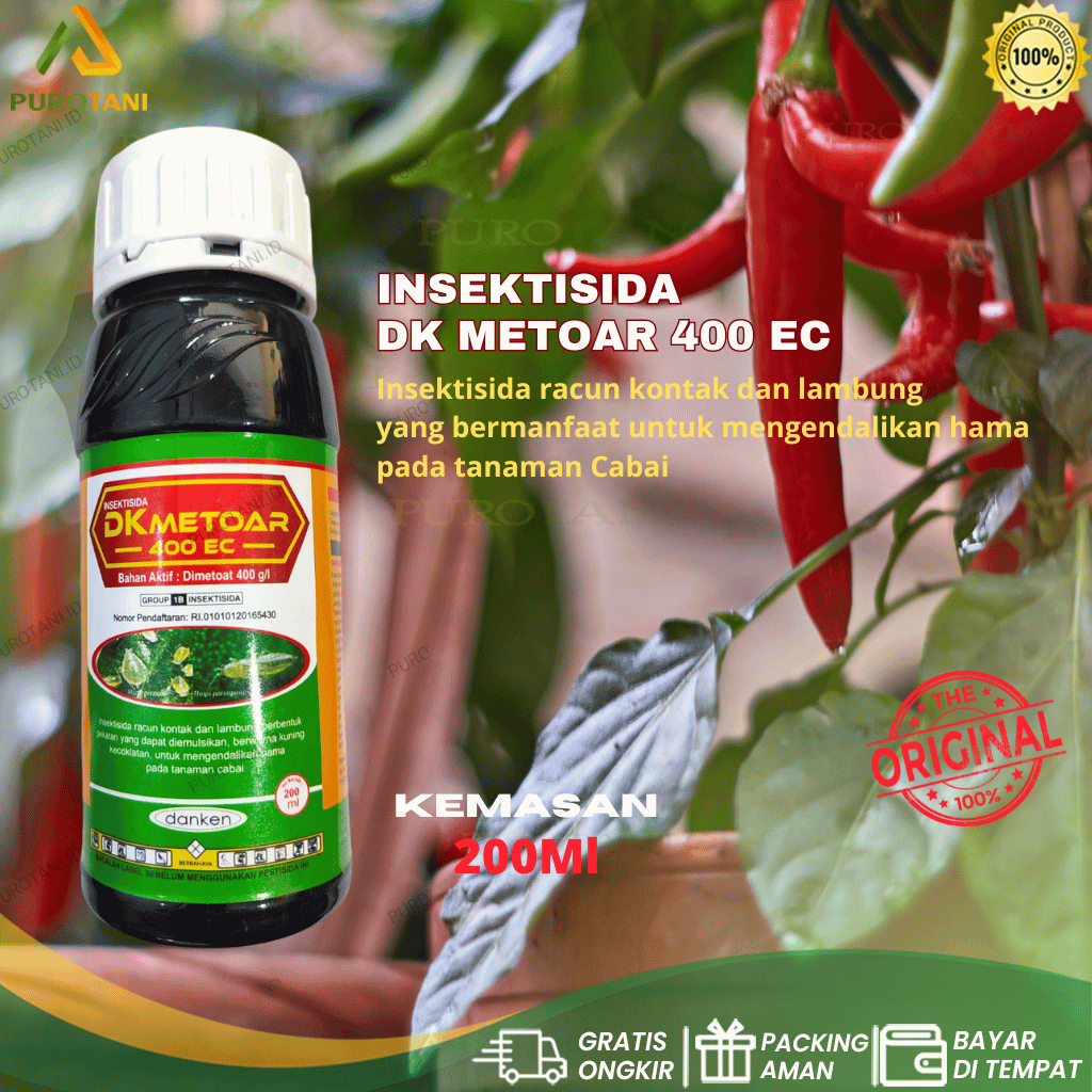 Jual DK Metoar Insektisida DKMETOAR 400 EC 200 ml Ba Dimetoat 400 g/l ...