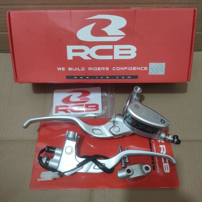 Jual Master rem RCB E2 oval 14mm Silver set kanan kiri universal ...