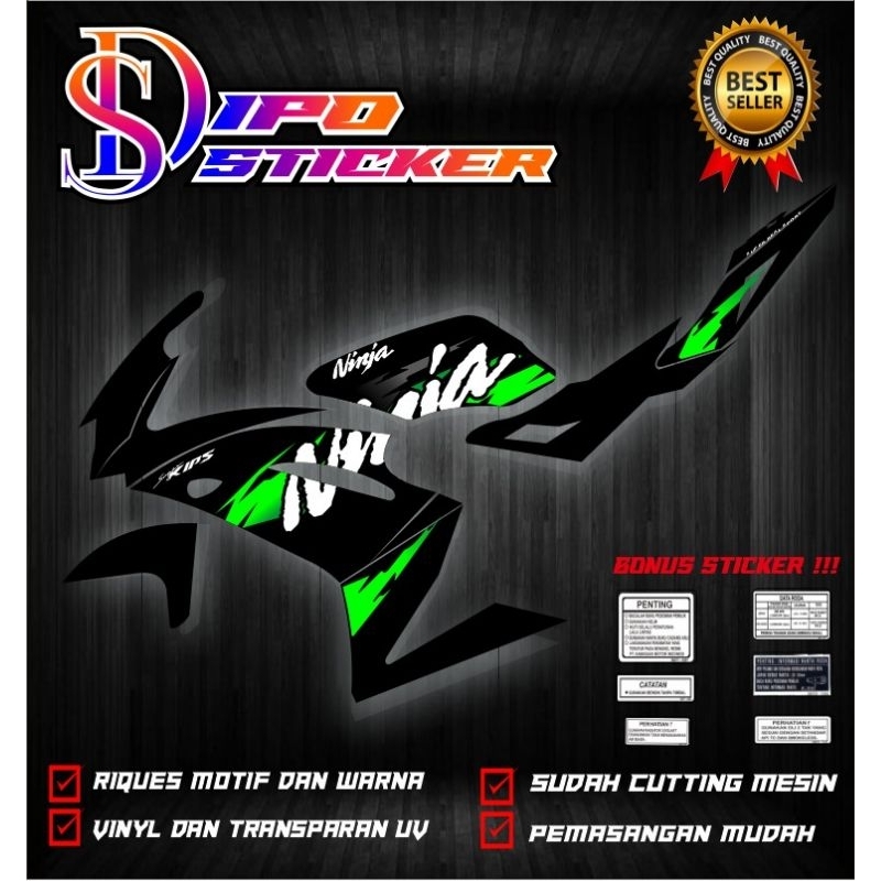 Jual sticker striping ninja rr new custom 01 transparan UV (bisa ...