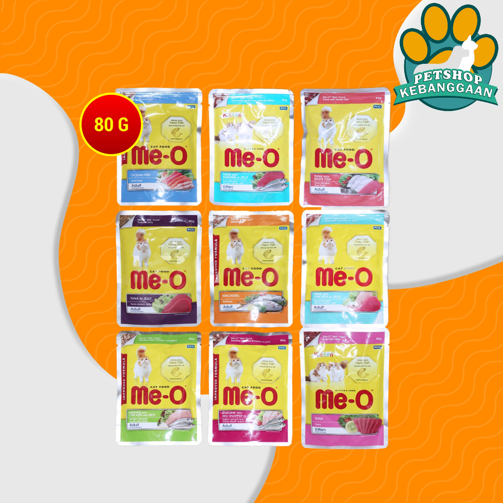 Jual Meo Makanan kucing Cat Food Pouch Wetfood Sachet 80 Gram | Shopee ...