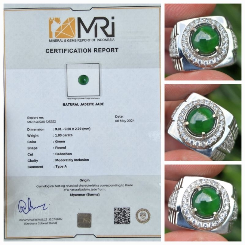 Jual Natural HQ Top Green Jadeite Jade Type A Giok Burma Myanmar ...