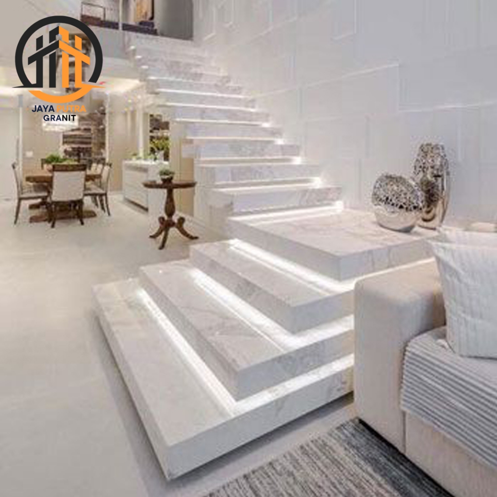 Jual Keramik Tangga Putih / Granit 30x80 30x90 Custom request Ukuran ...