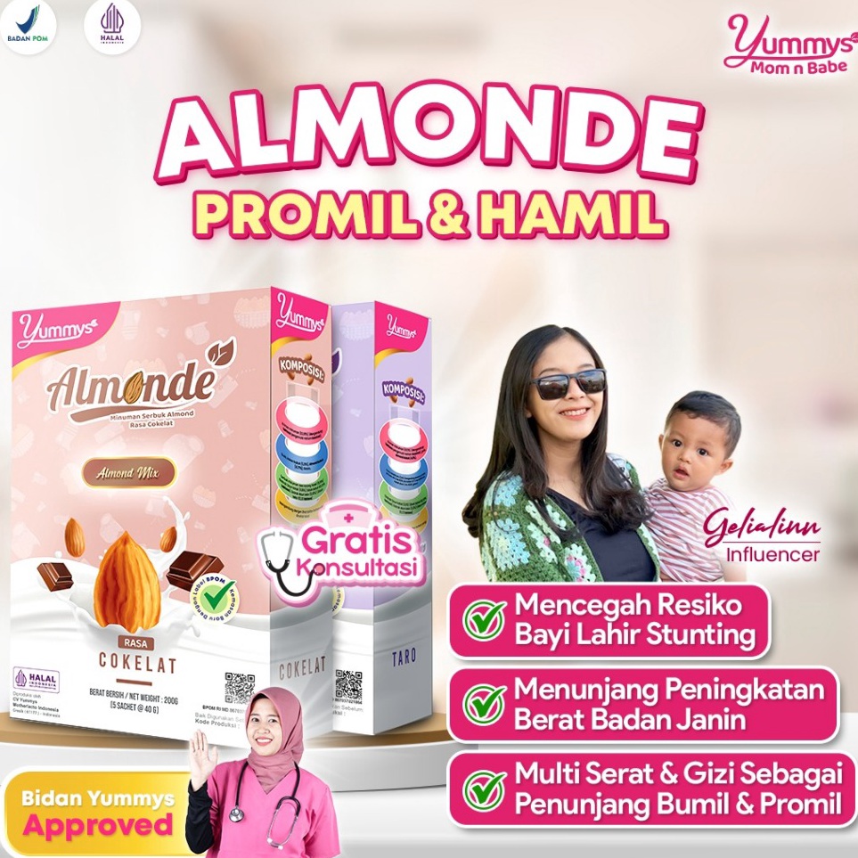 Jual KODE J39L ALMONDE BOX Promil sampai TM 2 Mengurangi Mual Resiko Stunting Bantu Program ...