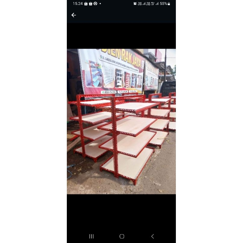 Jual Rak 2 sisi Tiang besi tebal T120xP100xL60 | Shopee Indonesia