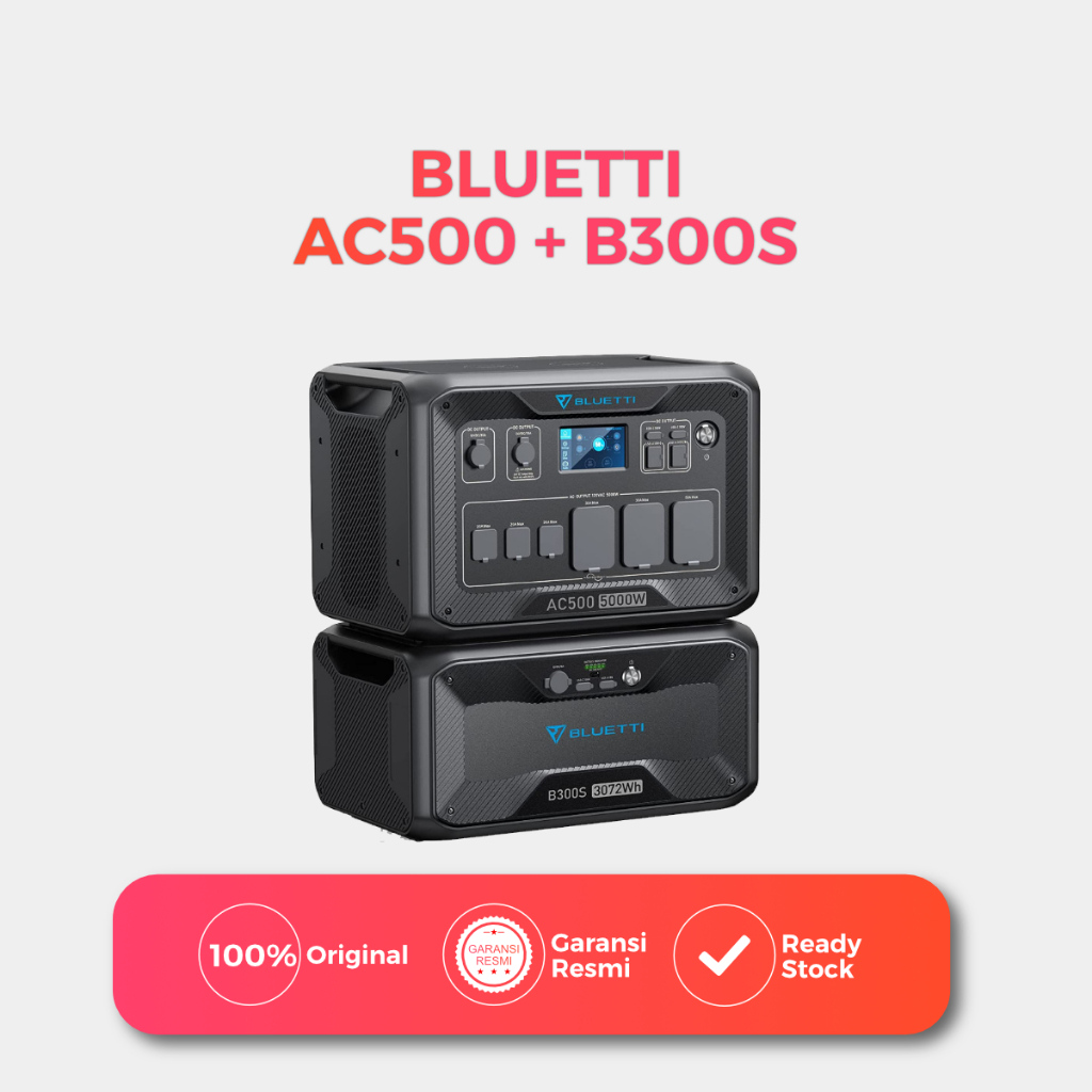 Jual BLUETTI AC500, POWER STATION 5000W, PORTABLE GENERATOR - AC500 + B300S | Shopee Indonesia