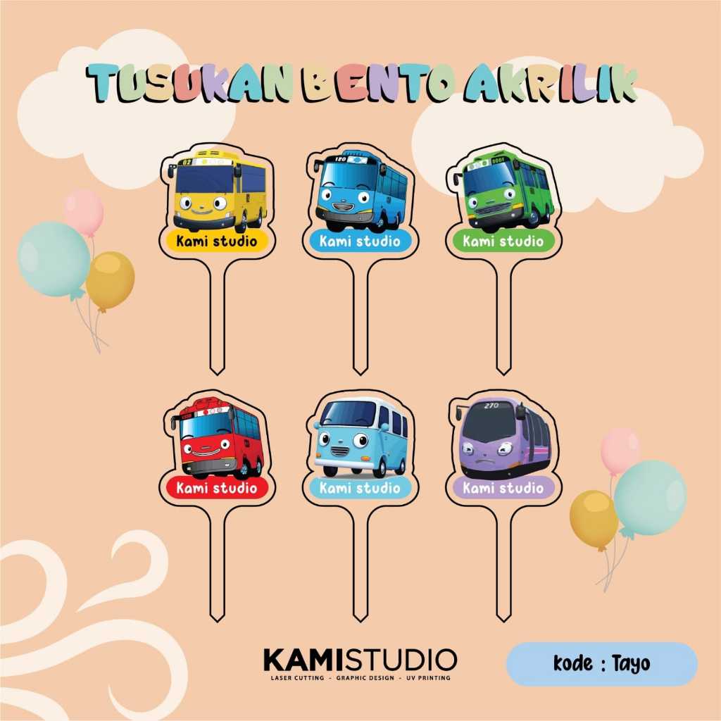 Jual TUSUKAN BENTO ANAK / AKRILIK FOOD PICK / TUSUK GIGI LUCU/ TUSUK ...