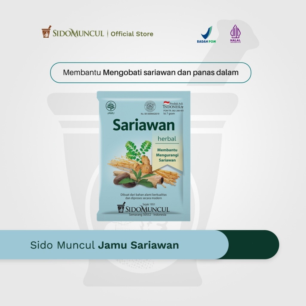 Jual SIDOMUNCUL ECERAN Jamu Herbal Sariawan | Galian delima putih ...