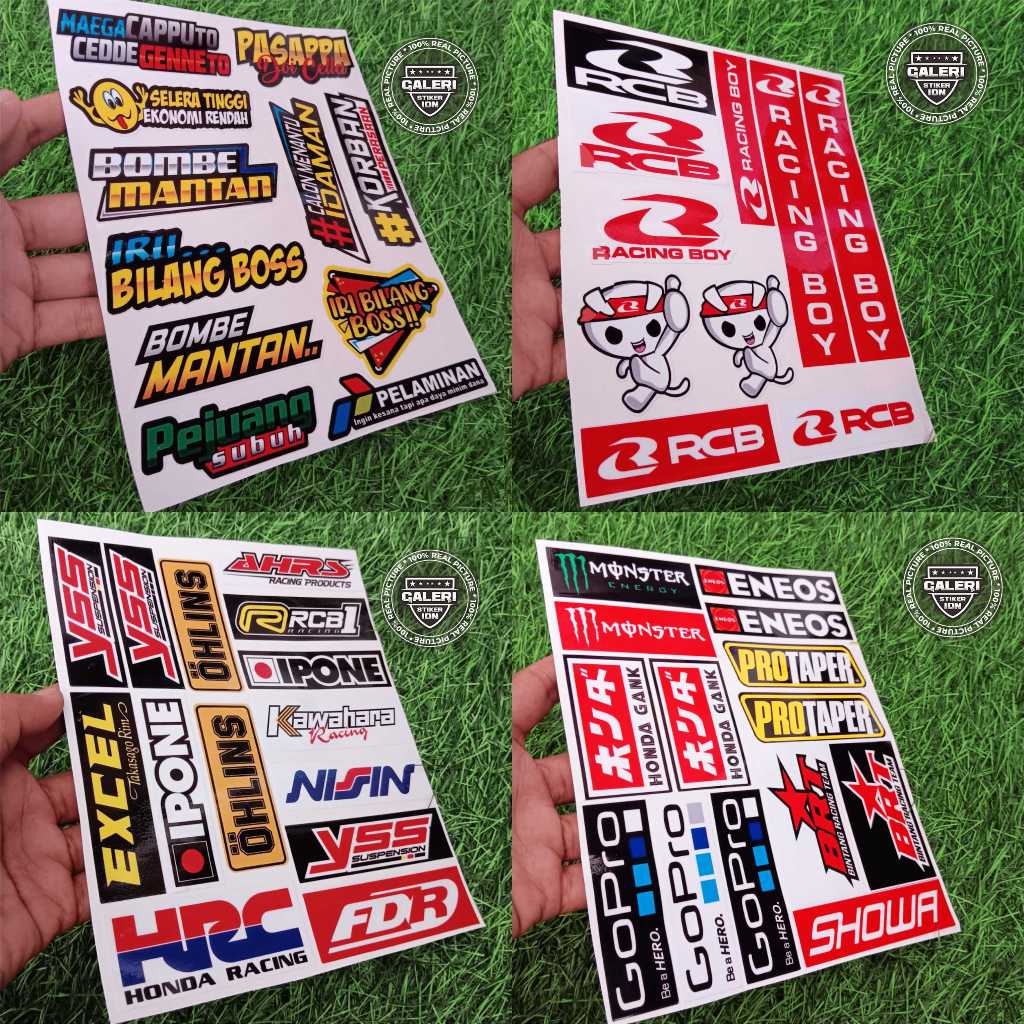 Jual Sticker Racing/Sticker pack/Sticker Sponsor/Sticker Motor/Sticker ...