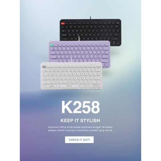 Jual Rexus K258 Keyboard Office Compact Design Wired K-258 | Shopee Indonesia