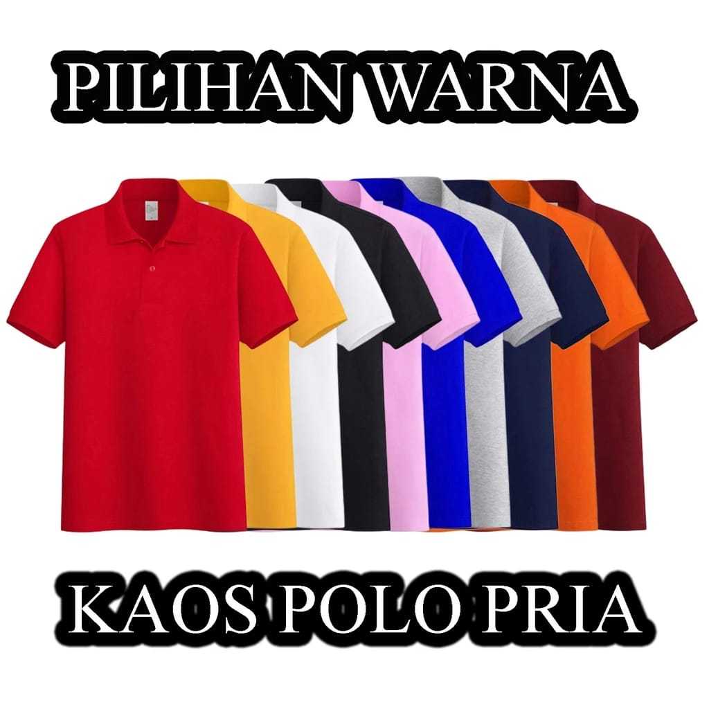 Jual fashops_vinim - Kaos kerah pria polo shirt / kaos polo polos ...
