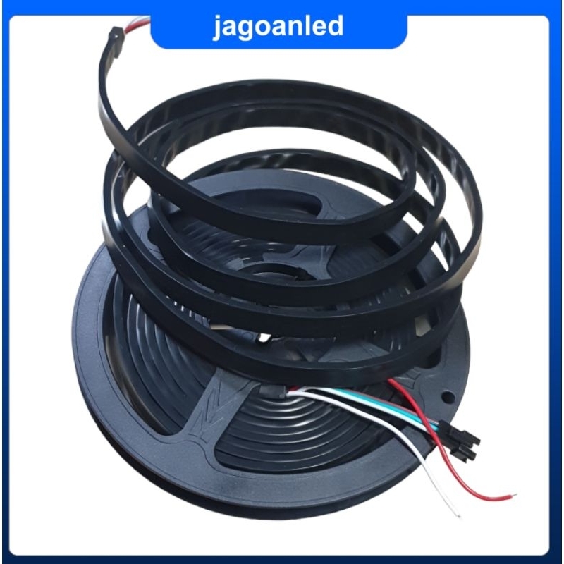 Jual LED Strip WS2811 12V IP67 Black Silicone Tube Addressable RGB 5M ...