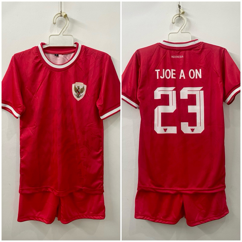 Jual Setelan Anak Timnas Indonesia 2024 Kids Timnas Garuda Indo Jersey Kids Set Indo Home Away ...