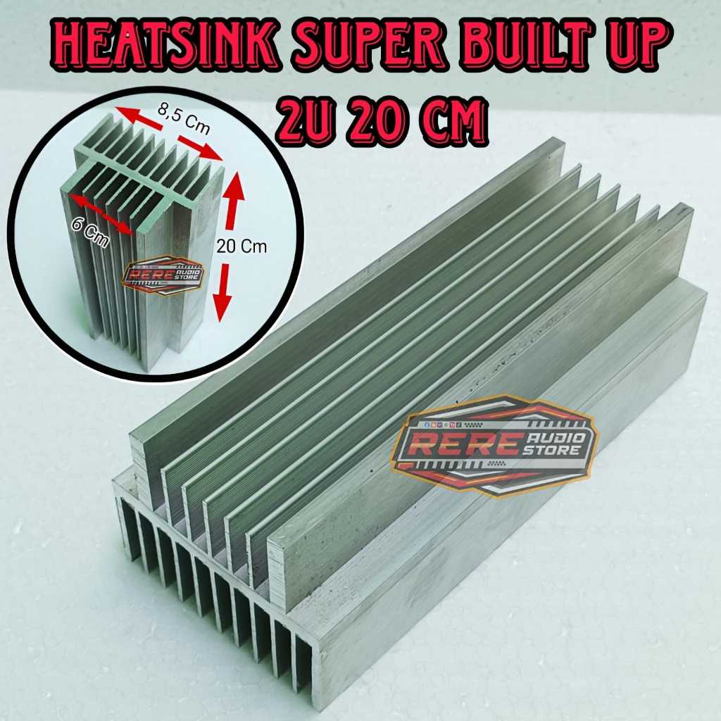 Jual HS Heatsink Super Built Up 2U 20cm Pendingin 18 Sirip Tebal 6mm ...