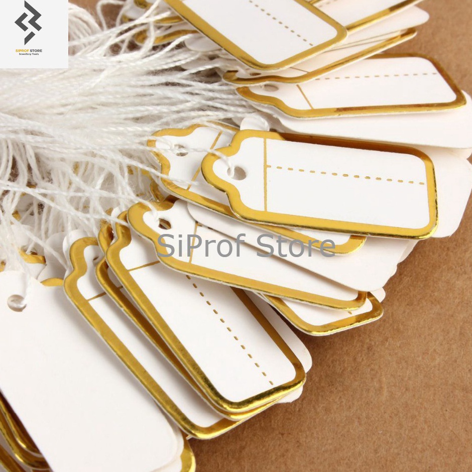 Jual Bandrol Price Tag Label Harga Perhiasan Putih List GoldSilver isi ...